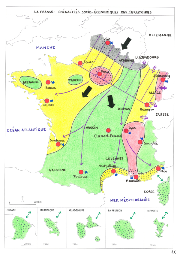 La France : inégalités socio-économiques des territoires